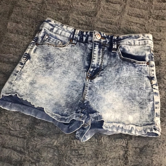 NOBO | Shorts | Frayed Jean Shorts 7 Acid Wash High Rise Soft Stretch ...